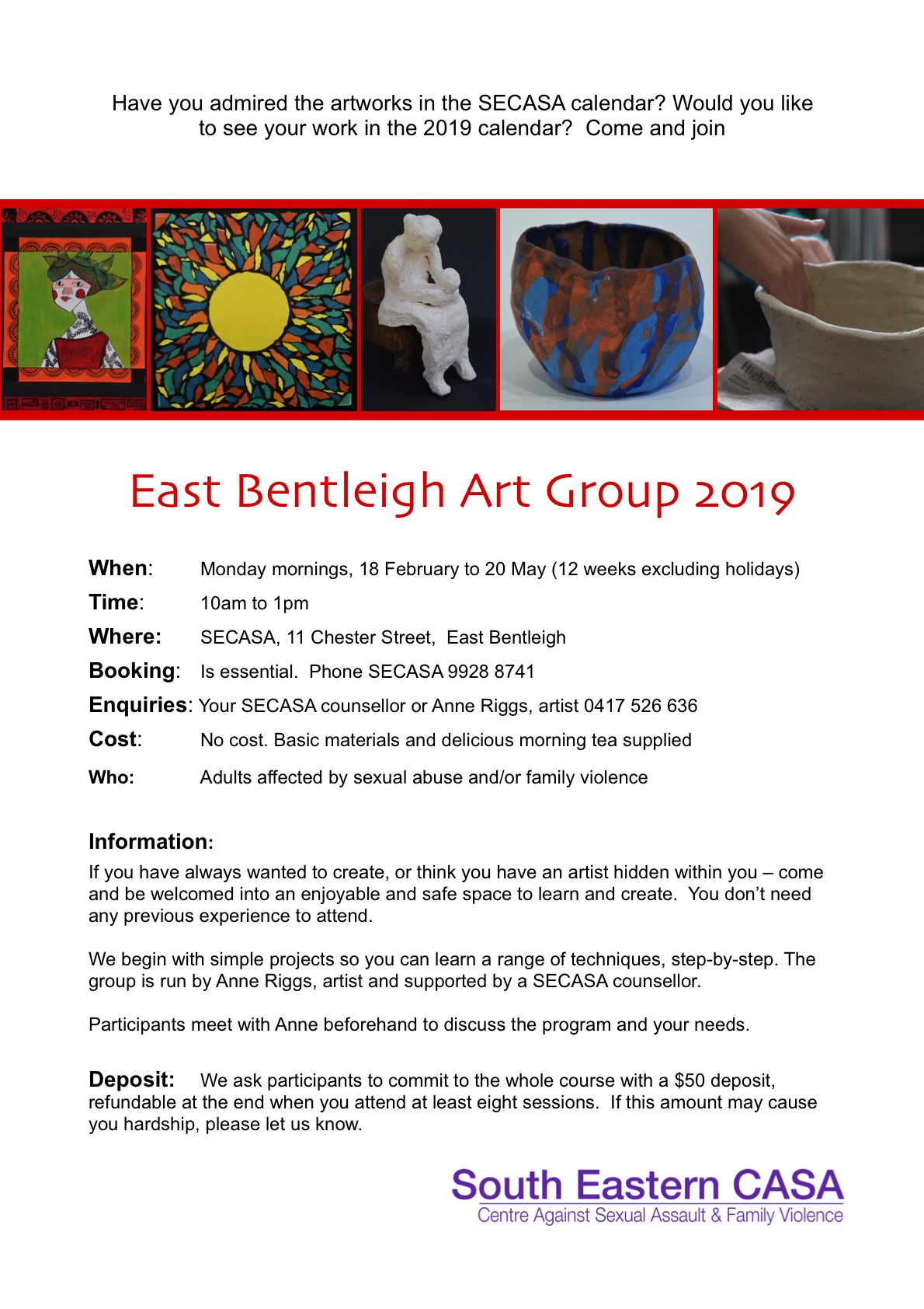 NEW Group starting soon at SECASA | Anne Riggs